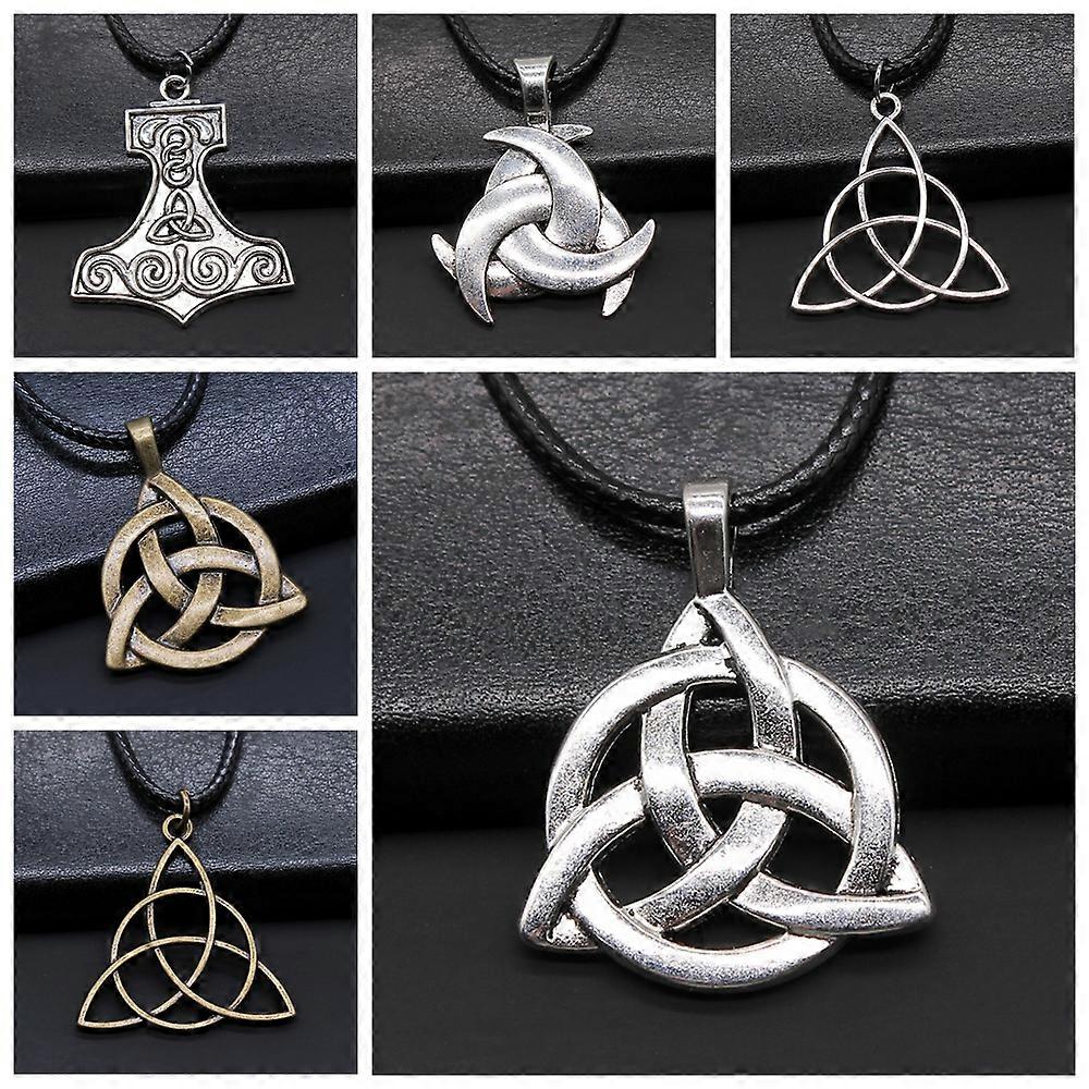 Triquetra Knot Amulet Religious Irish Knot Pendant Necklaces Triquetra ...