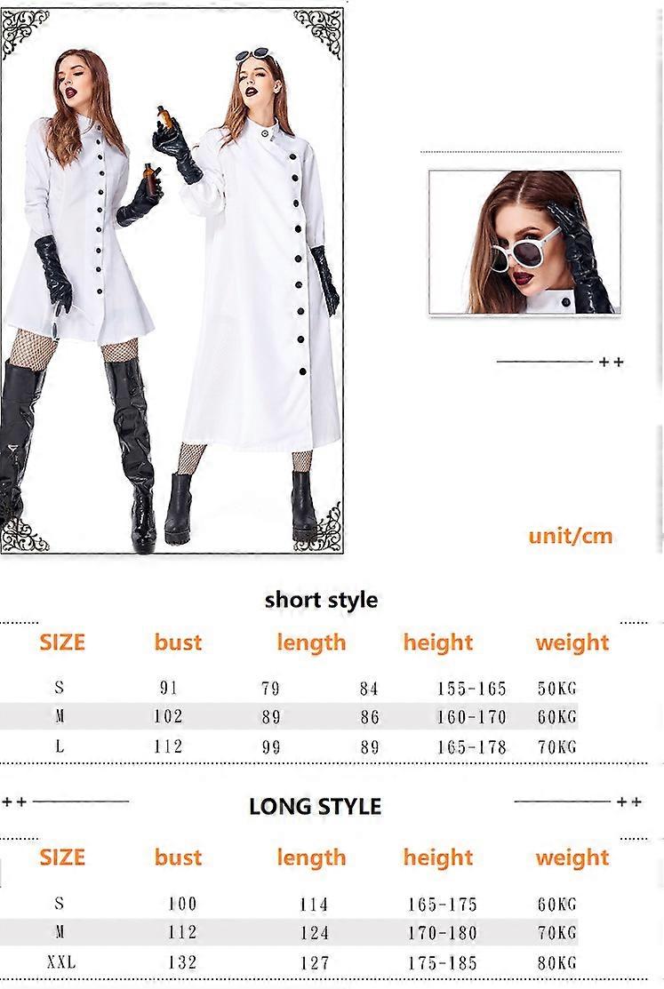 Adult Womens Mens Mad Scientist lab coat costume glass and Gloves ...