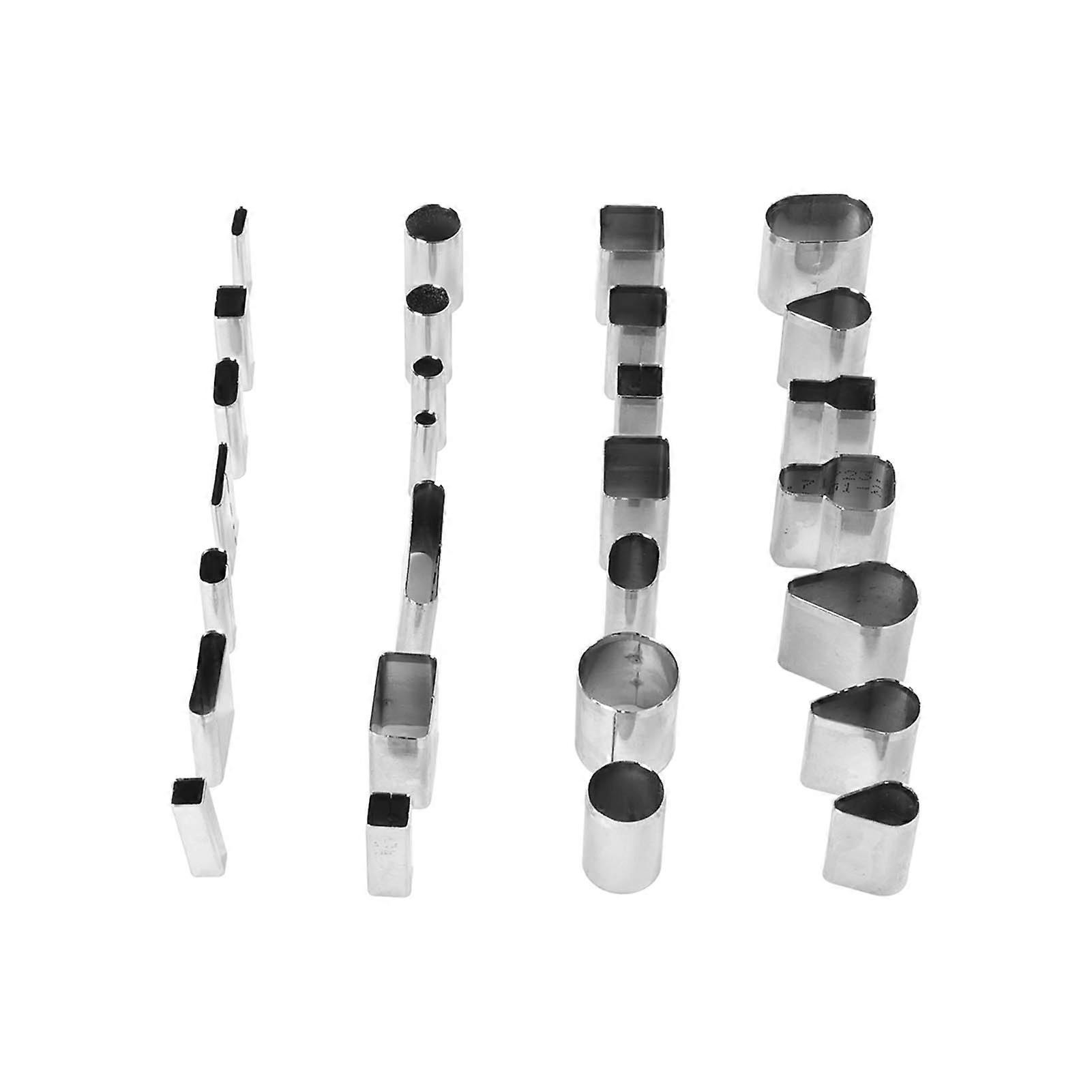 28 Shape Style Hollow Punch Cutter Set Rectangular High Carbon Steel ...