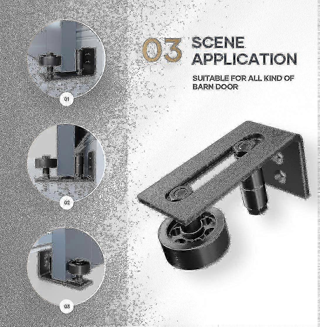 Sliding Barn Door Bottom Floor Guide, Adjustable Roller, Flush Flat ...