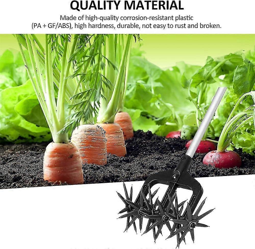 Rotary Cultivator Tool Set, Hand Held Garden Cultivator With Detachable ...