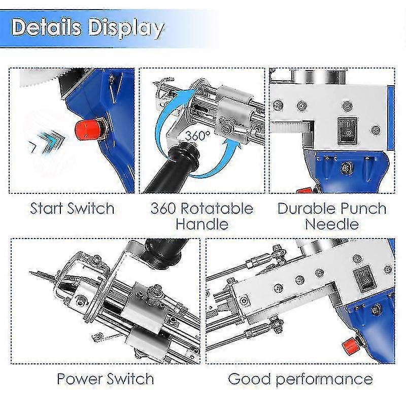 Tufting Gun 2 i 1 elektrisk matta tufting pistol mattvävning ...