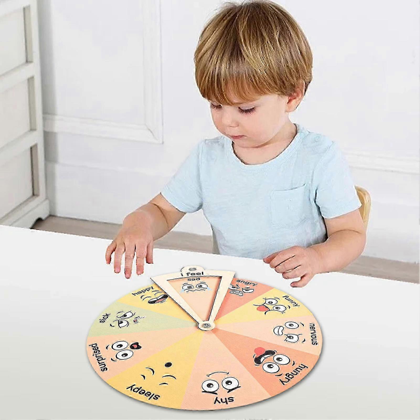 Naievear Toddlers Emotion Wheel Rotatable Vivid Emotional Expressions ...
