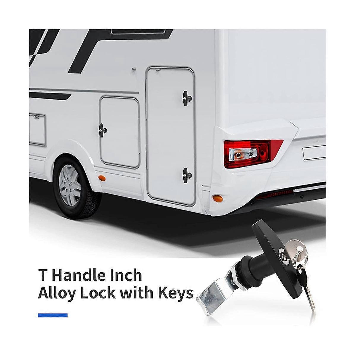 T-Handle Door Lock Truck Cap Locking with 2 Keys for Most Brand of ...
