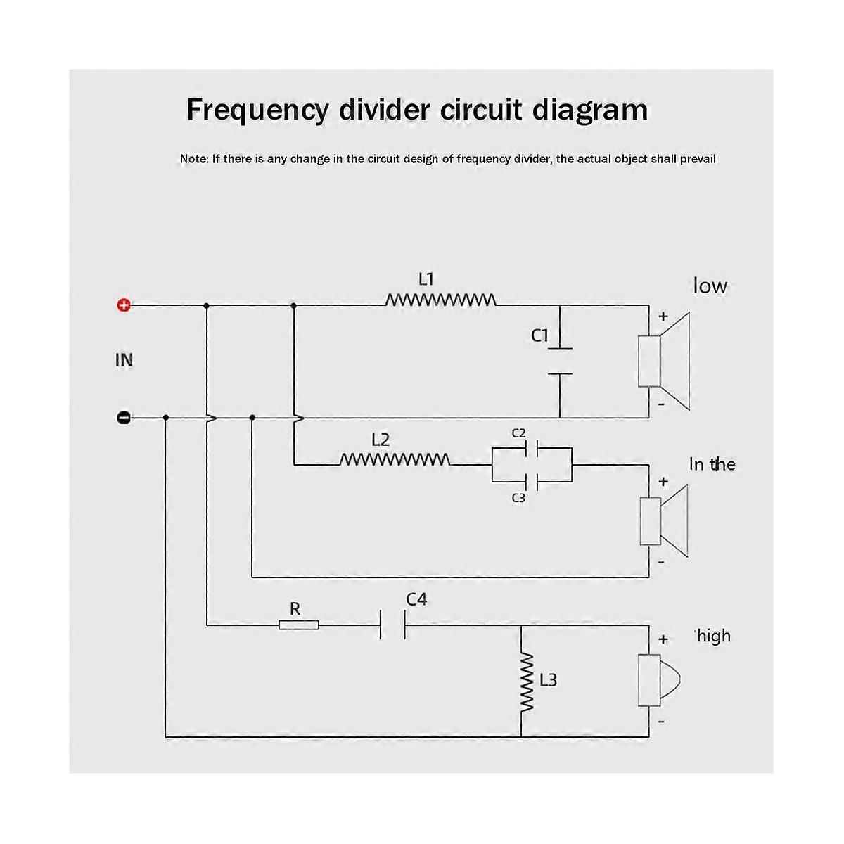 3 Way Frequency Divider Treble+Midrange+ HiFi Crossov Audio Frequency ...