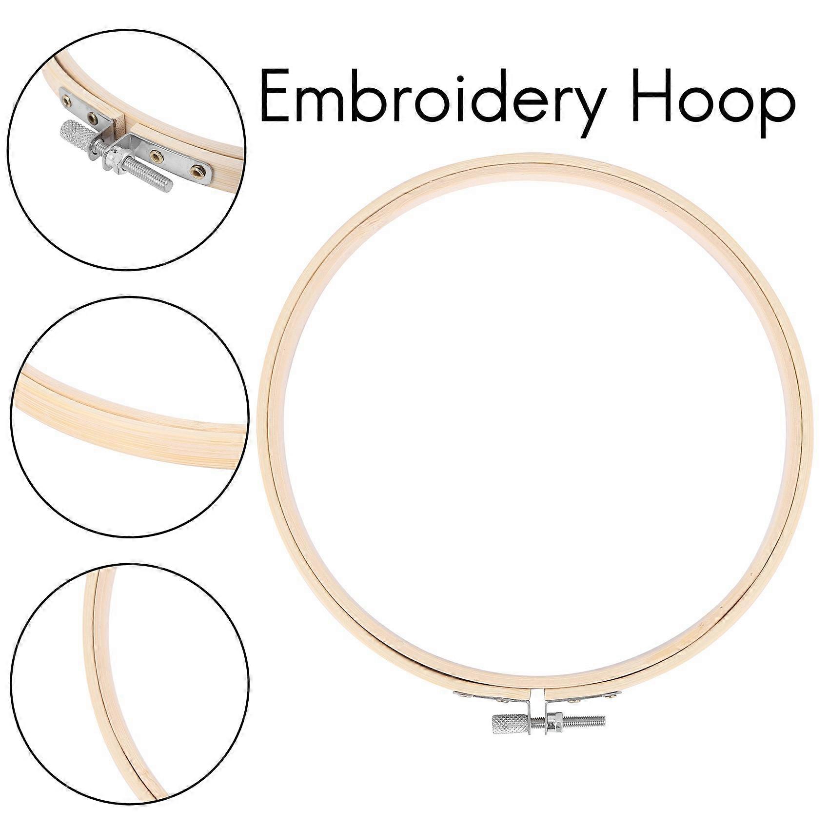 12 Pieces 7 Inch Wooden Embroidery Hoops Bulk Bamboo Circle Hoop Round ...