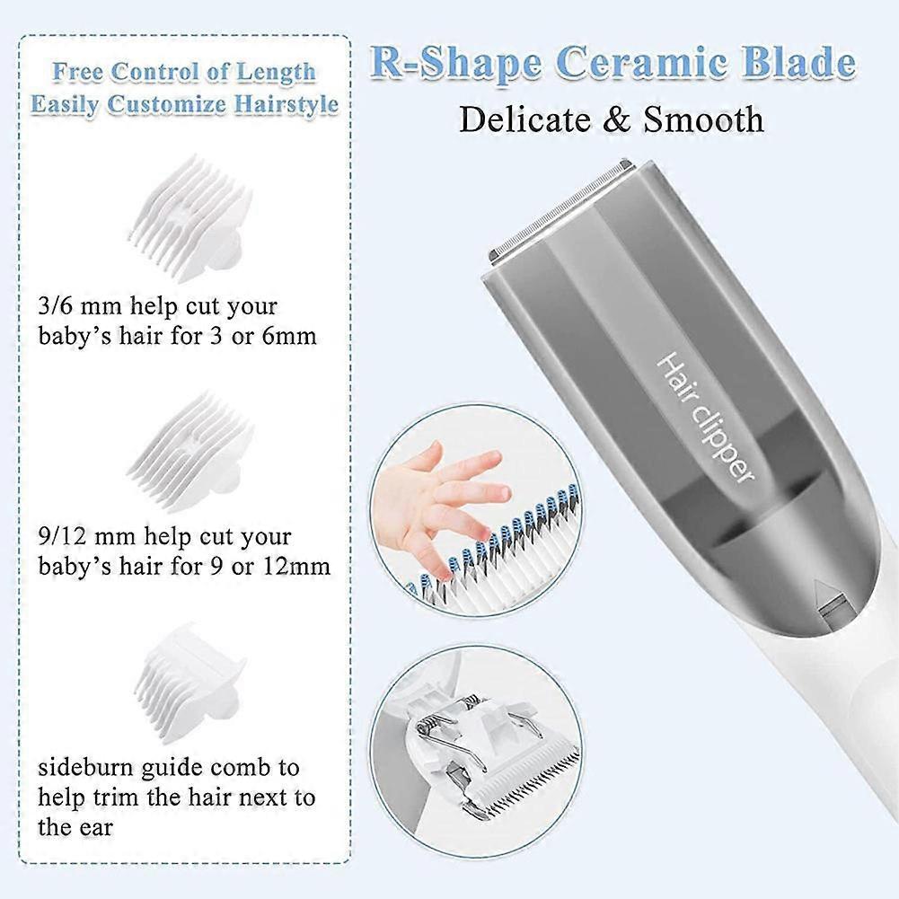 Electric Baby Vacuum Hair Trimmer USB Charging Low Noise Hair Cutter ...