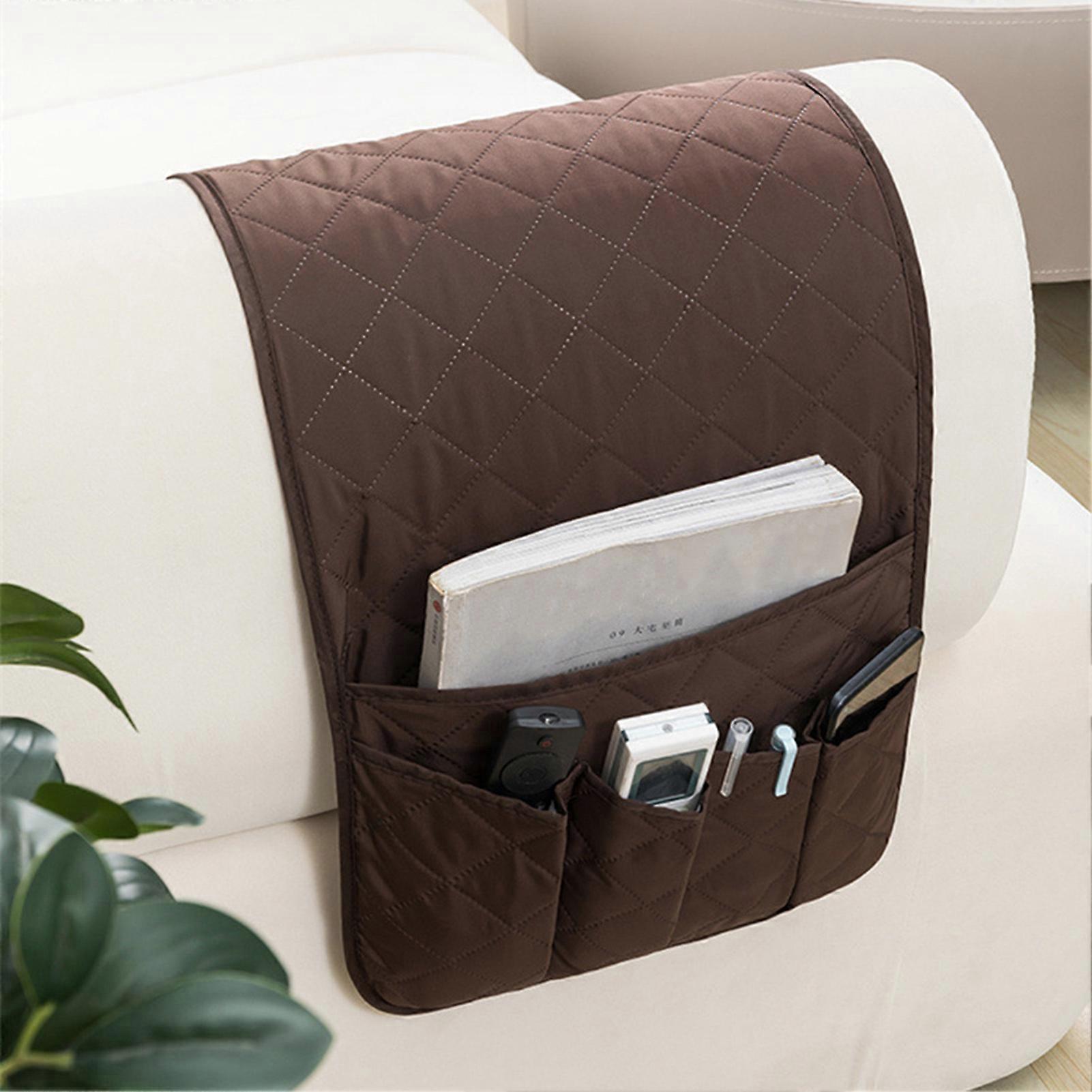 Sofa Armrest Organizer Remote Control Holder with Pockets Multiple ...
