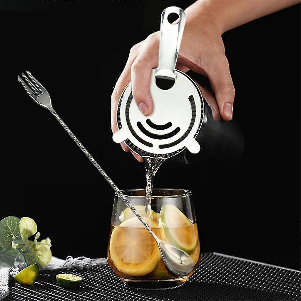 Long Spiral Handle Bar Spoon With Fork End Double Head Cocktail Mixing ...