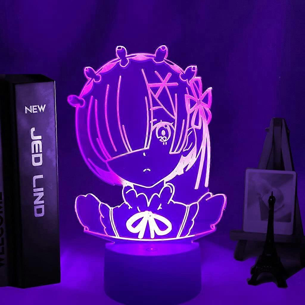 Anime Rem Re Zero Figure Night Light Led Touch Sensor Color Changing ...