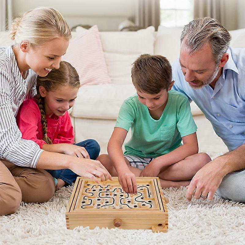 Wooden Labyrinth Maze Toy Educational Board Game Interactive Maze Toys ...
