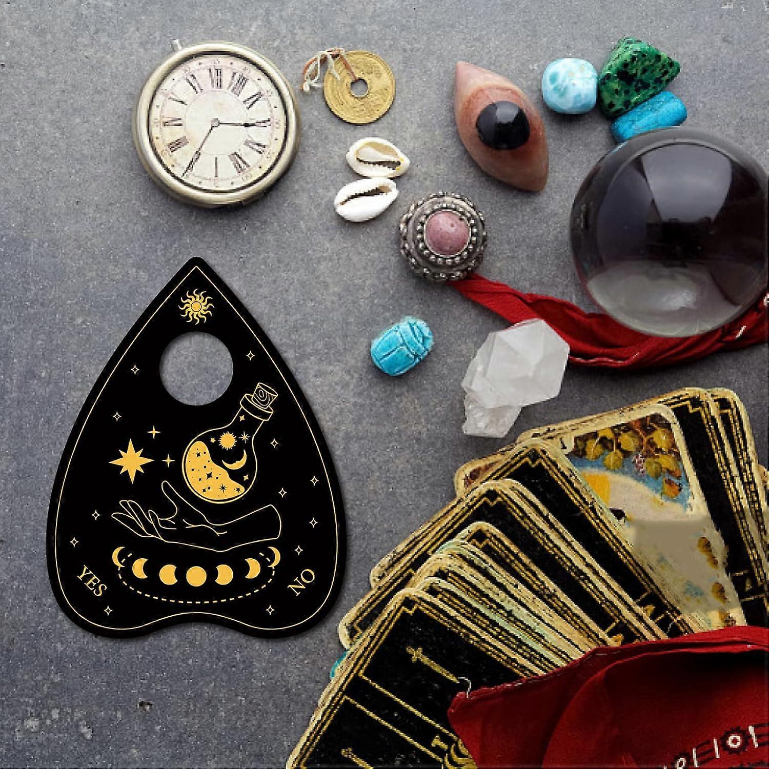 4Pcs Planchette Spirit Board Wooden Crystal Holder Mini Crystal Sphere ...