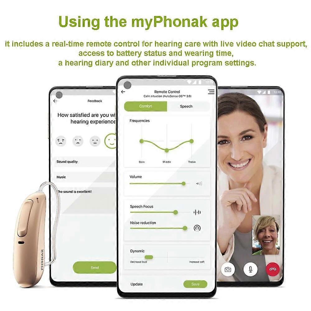 Phonak hearing aids Audeo M(30/50/70/90)RIC 312 Battery hearind bluetooth wireless digital 20 ...