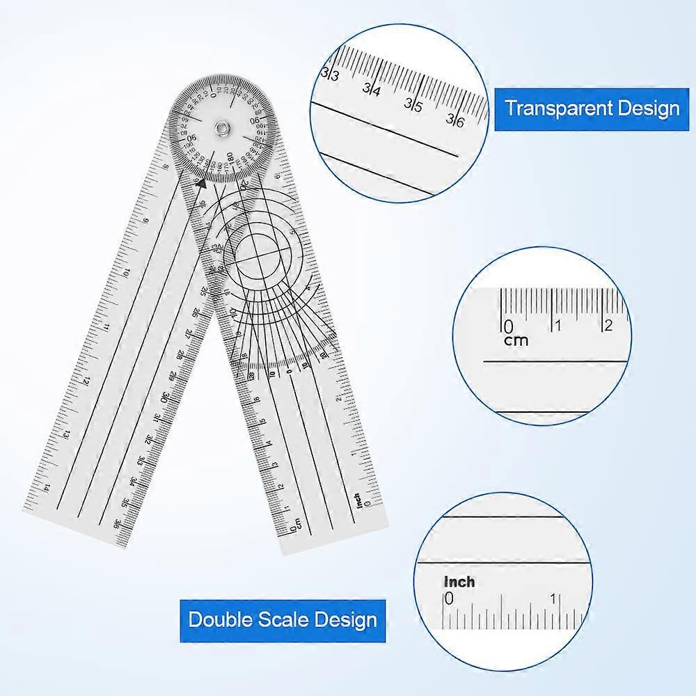 2 Pack Medical Goniometer Plastic Ruler, Professional Joint Orthopedic ...