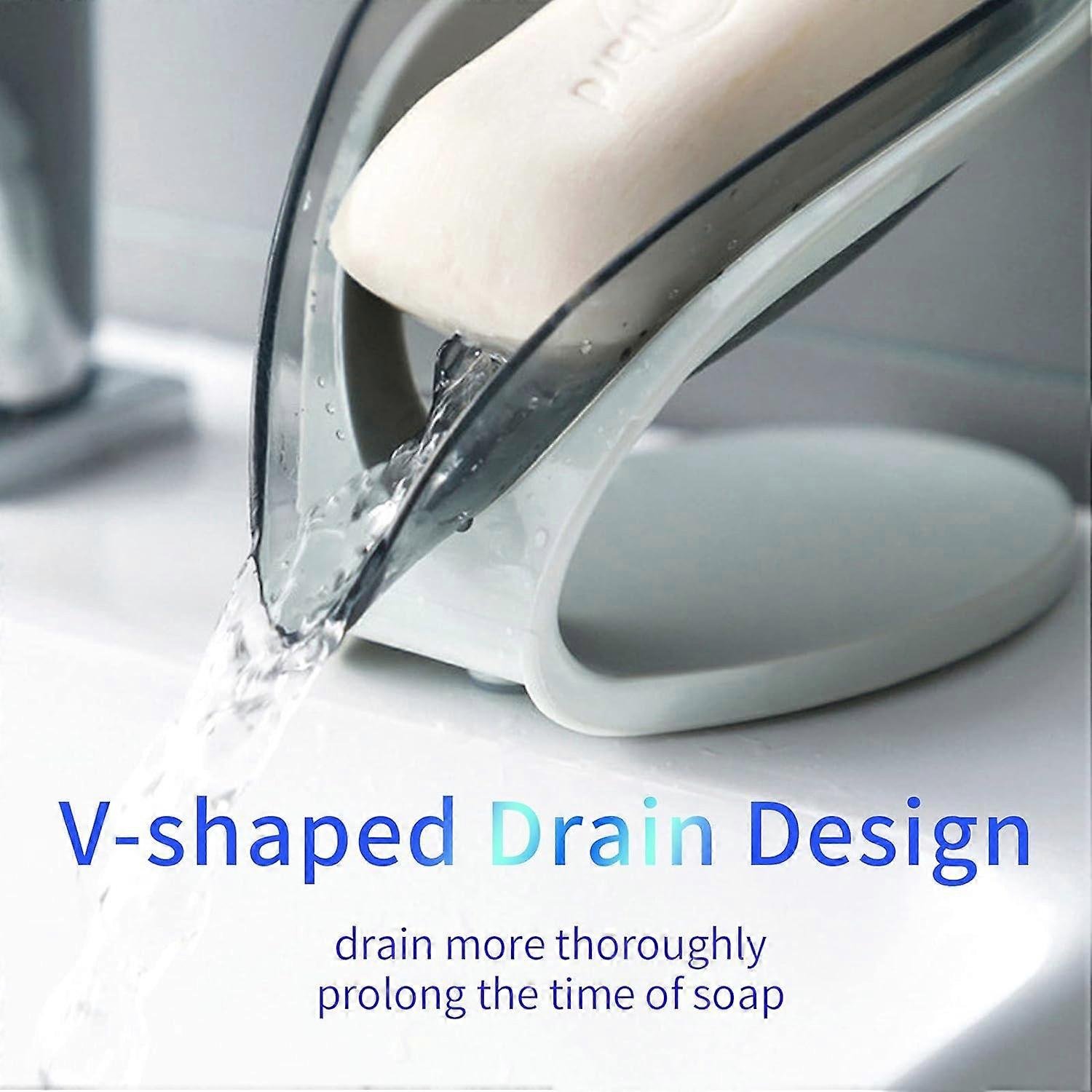 Bar Soap Holder Leaf Shape - Self Draining Soap Dish for Bar Soap ...