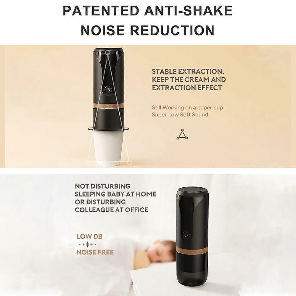 Portable Espresso Machine 9 Bar Pressure Rechargeable 2 in 1 Small ...