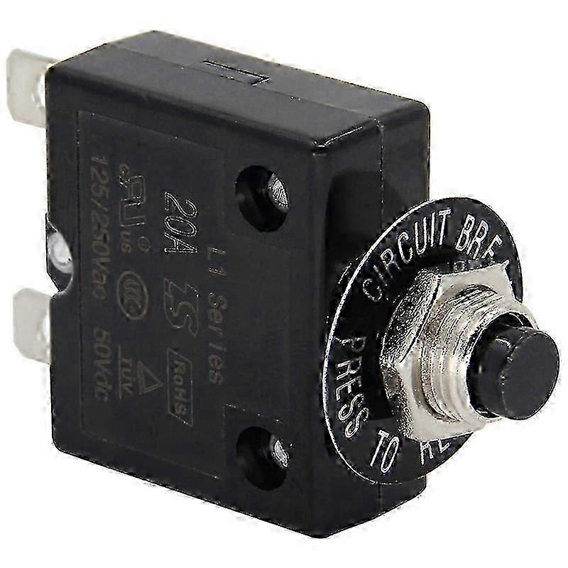 125-250V AC 50V DC Push Button Circuit Breaker 25A Thermal Overload ...
