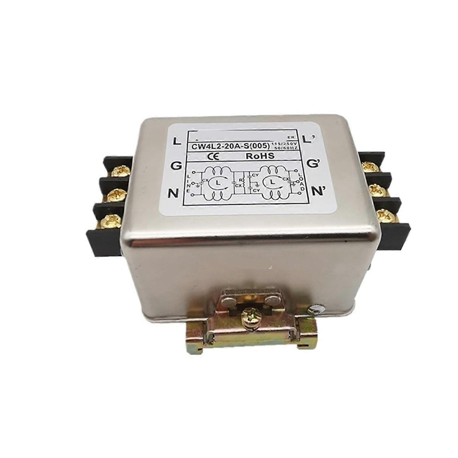 CW4L2-20A-S 220V 20A Single Phase Rail Grid Filter Multistage Filter ...