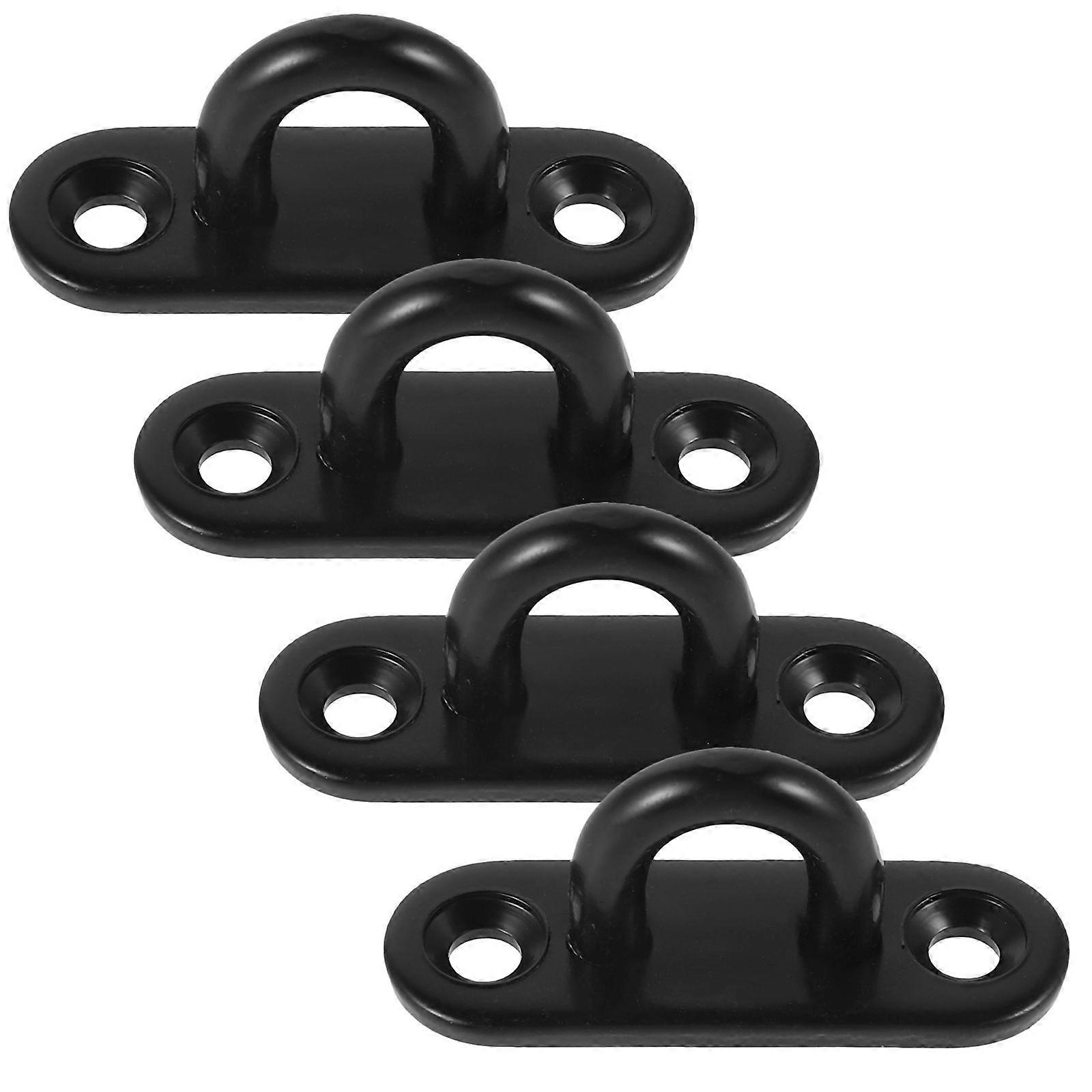 4 Pcs Pad Eye Plate Hooks Stainless Steel Ceiling Hooks Wall Mounted ...