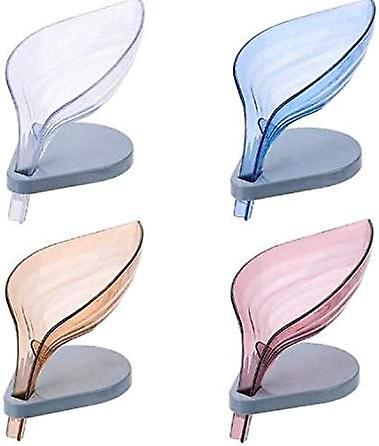 Soap Box Self Draining Soap Holder, Leaf Shape Drainage Soap Dish With ...