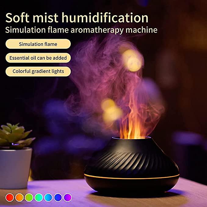 Colorful Air Aroma Diffuser H20 Humidifier, 7 Flame Color Noiseless ...