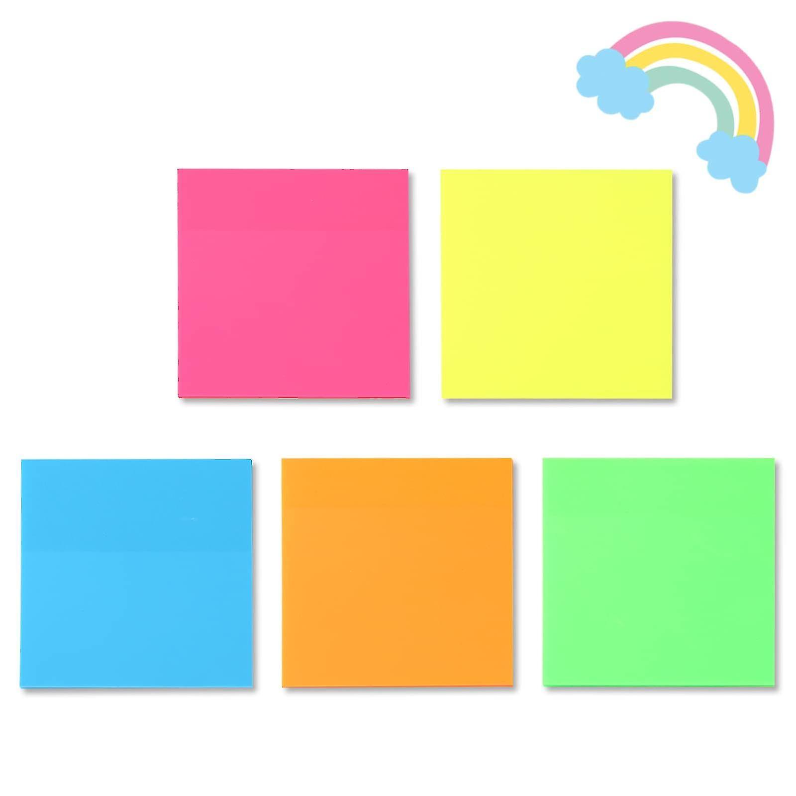 Sticky Notes Set, 6 Count 50 Sheets Self-adhesive Notes, Waterproof ...