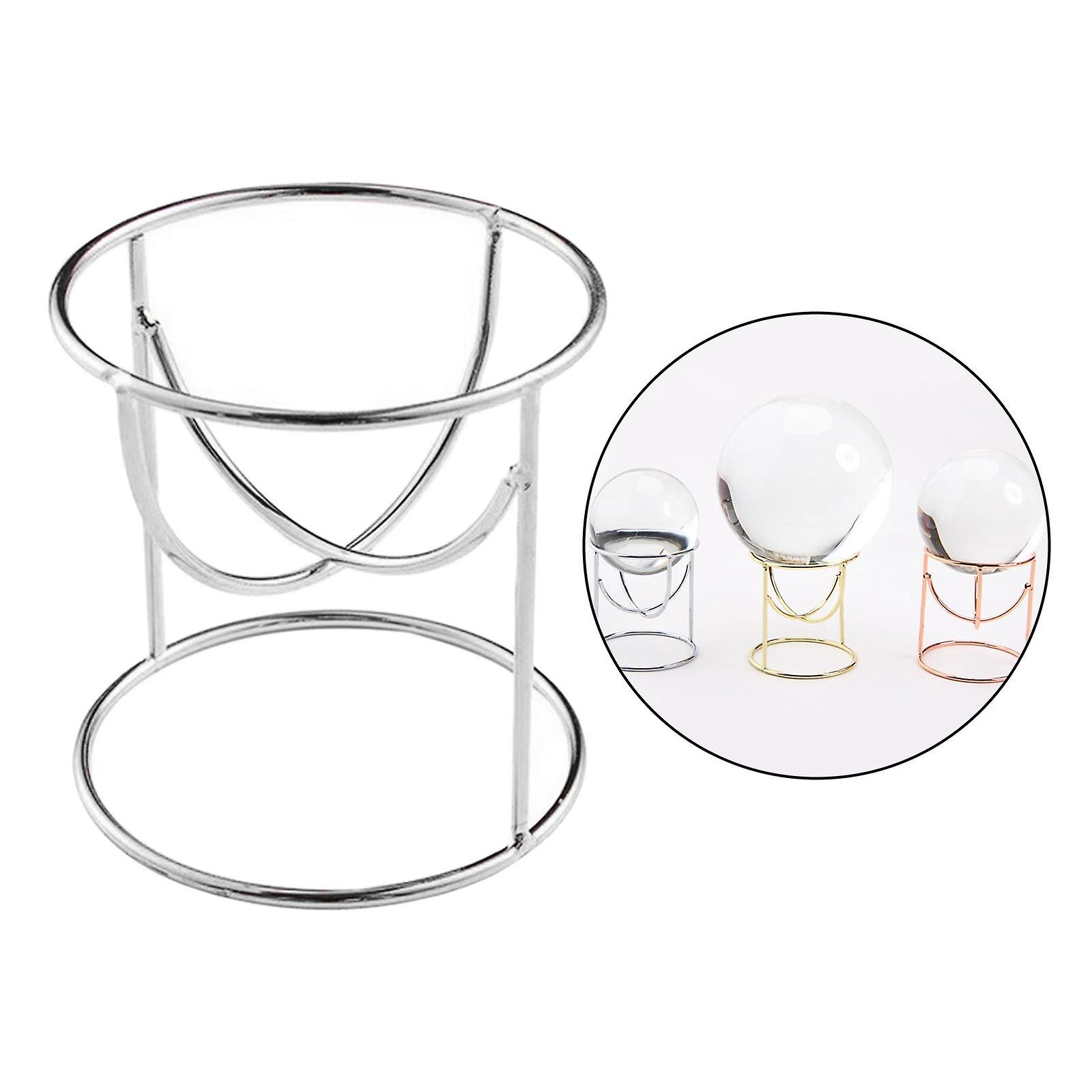 Metal Crystal Ball Holder, Sphere Display Stand Mineral Stones Silver ...