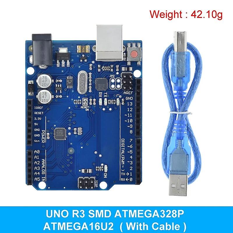 Uno R3 Box Atmega16u2 Atmega328p-mu Chip With Cable For Arduino Uno R3 ...