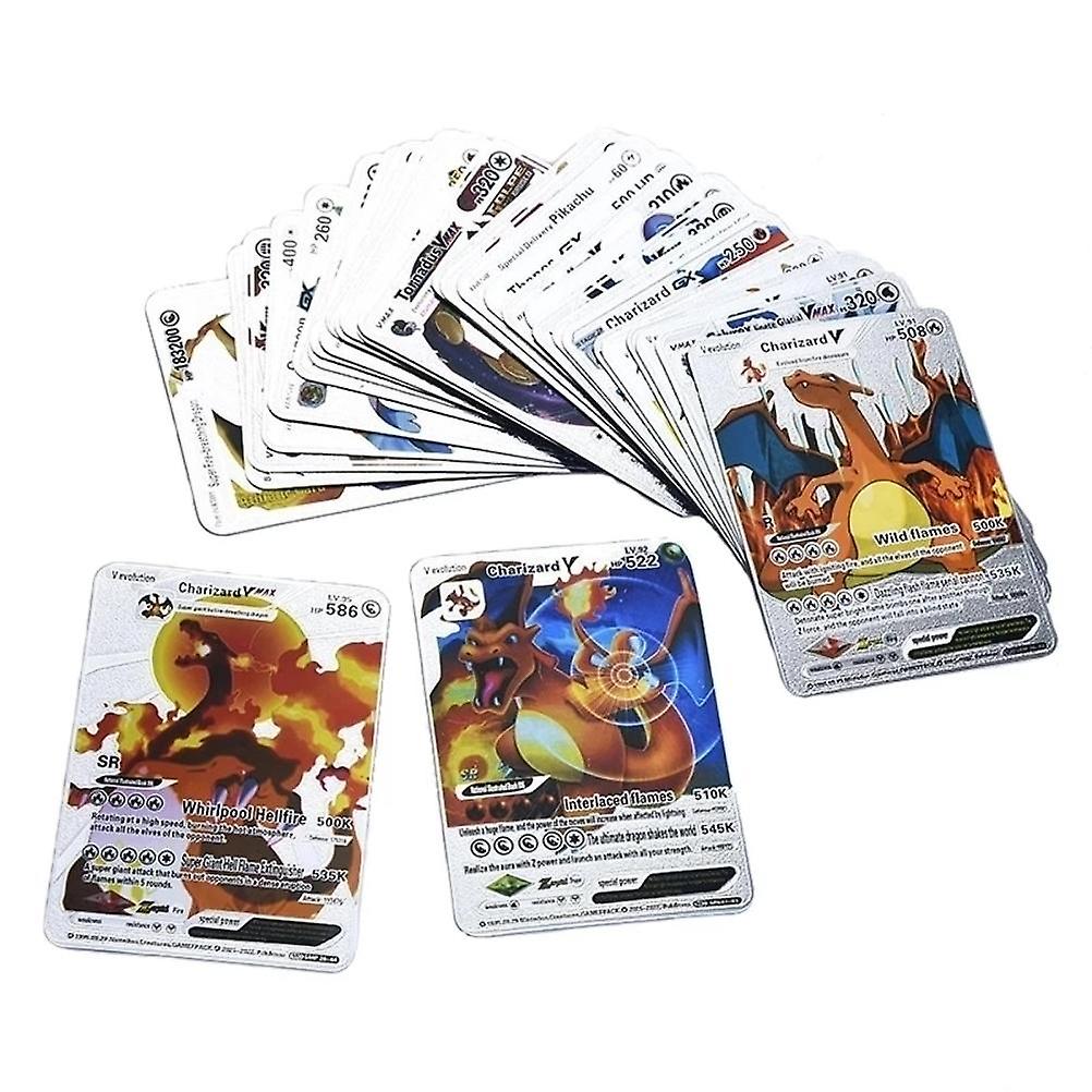 Kids Trading Cards Game Set - Gold Foil Cartoon Anime Cards ...