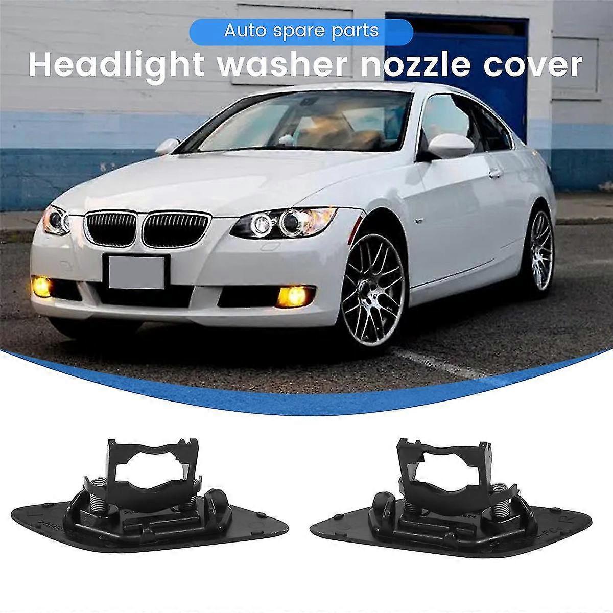 Left & Right Front Bumper Headlight Washer Nozzle Spray Jet Cover Cap ...