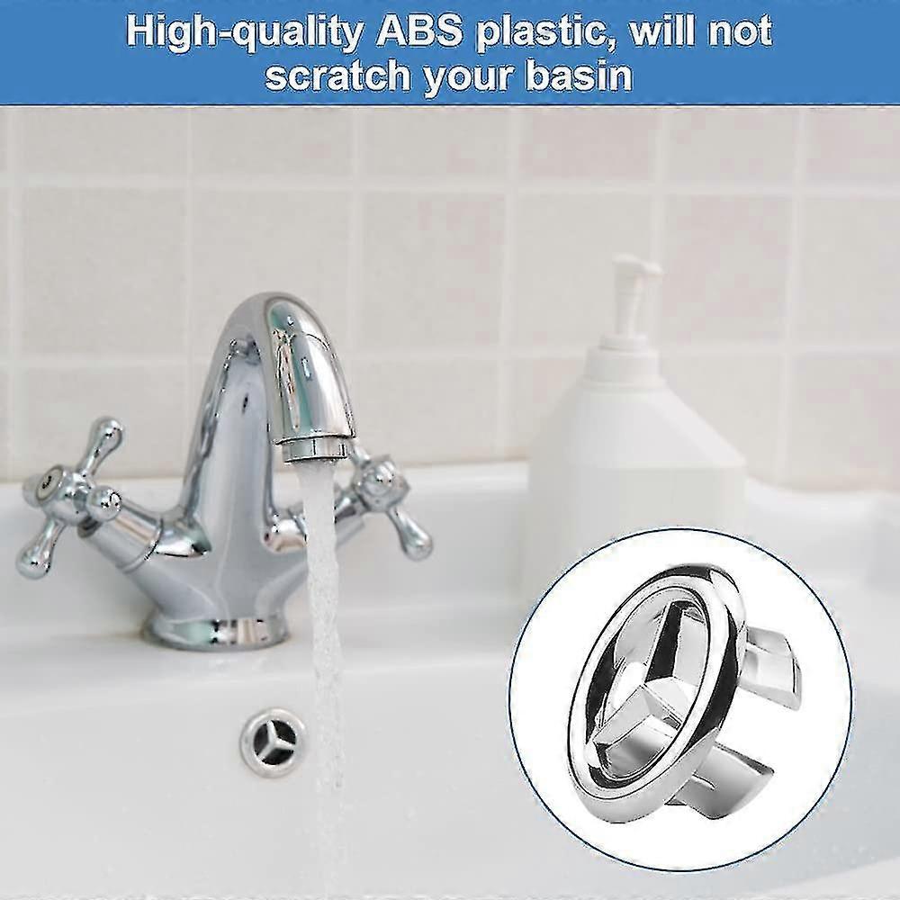 8 Pcs Sink Overflow Ring Sink Hole Cap Vanity Basin Overflow Covers ...
