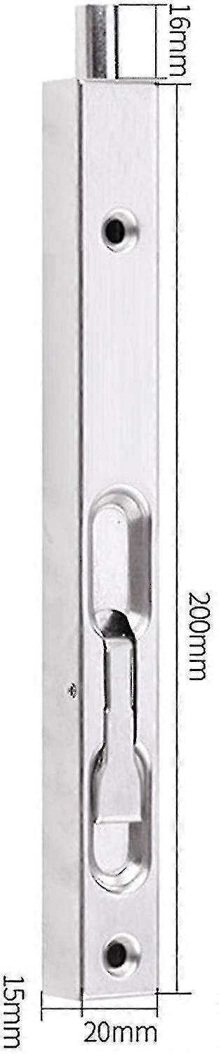 2 Pcs Door Flush Bolt Guard Slide Bolt Lock-8 Inch Concealed Security ...