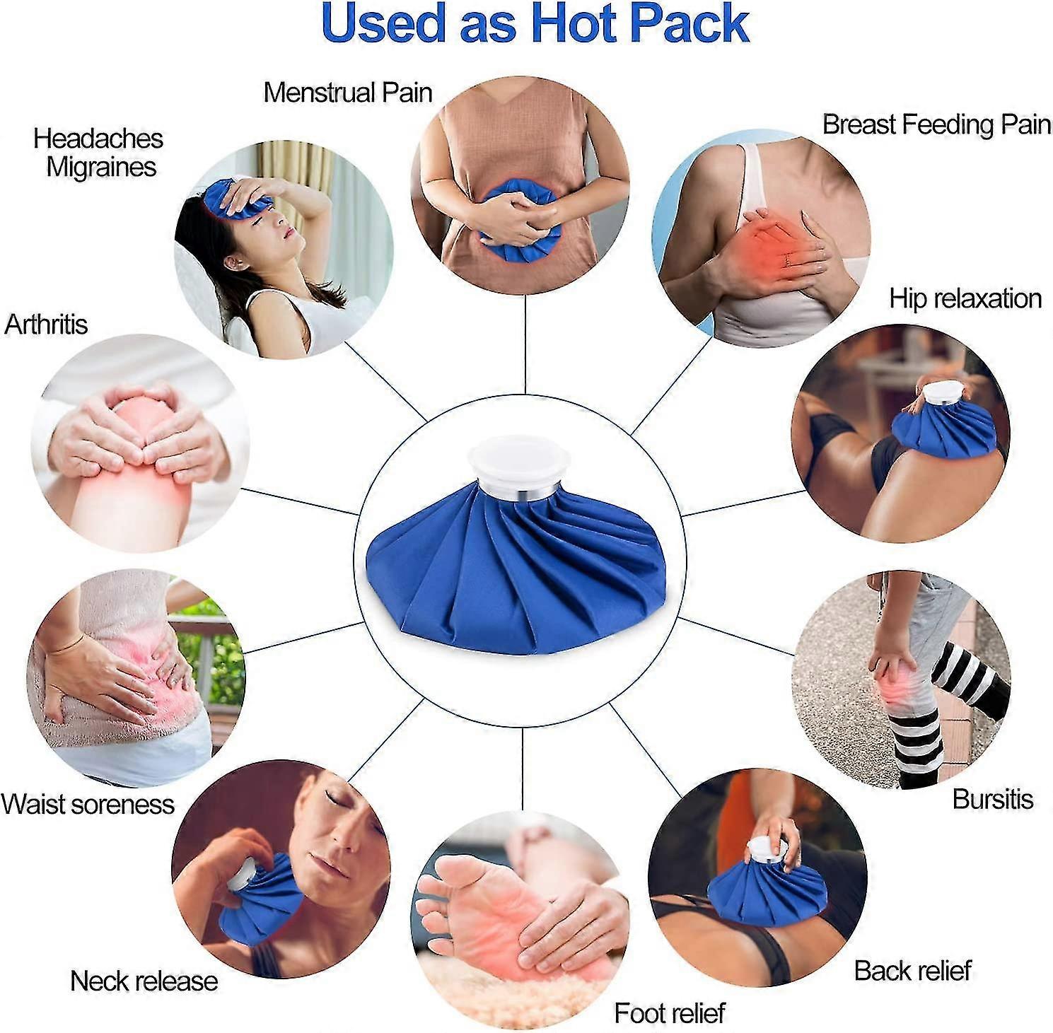 Ice Pack For Injuries, Hot & Cold Therapy, Reusable Ice Bags ...