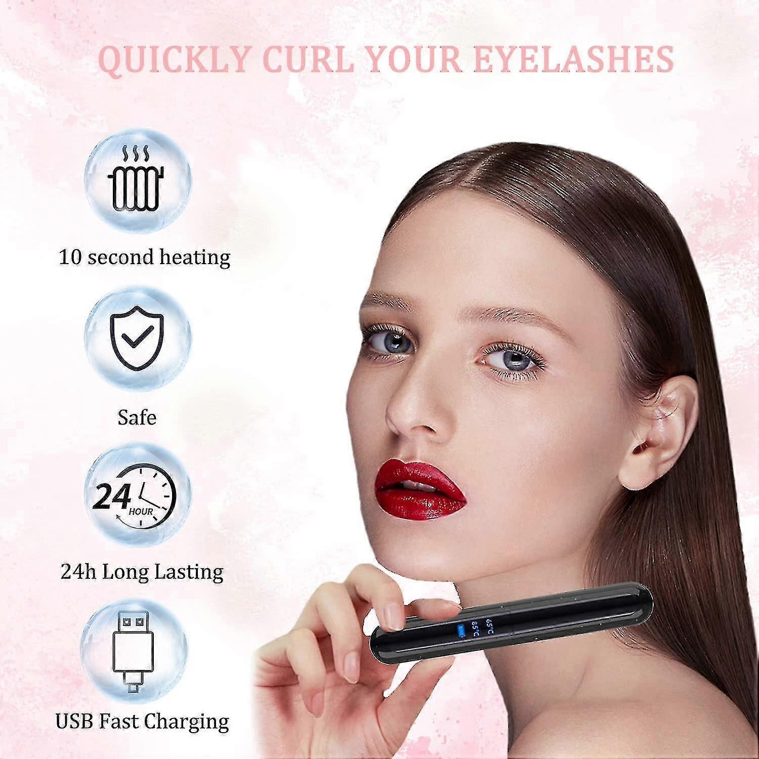 Heated Eyelash Curler, Professional Eyelash Curler, Portable Electric ...