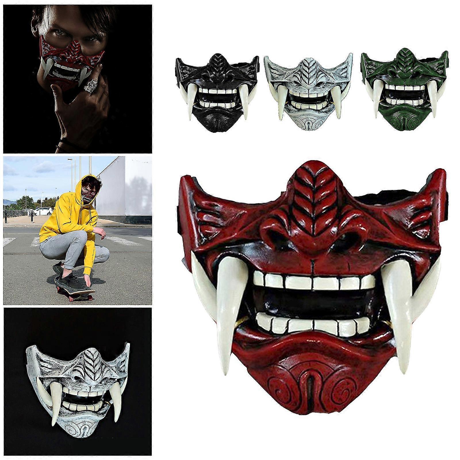 Halloween Mask Samurai Mask Japanese Prajna Devil Mask Hannya Noh ...