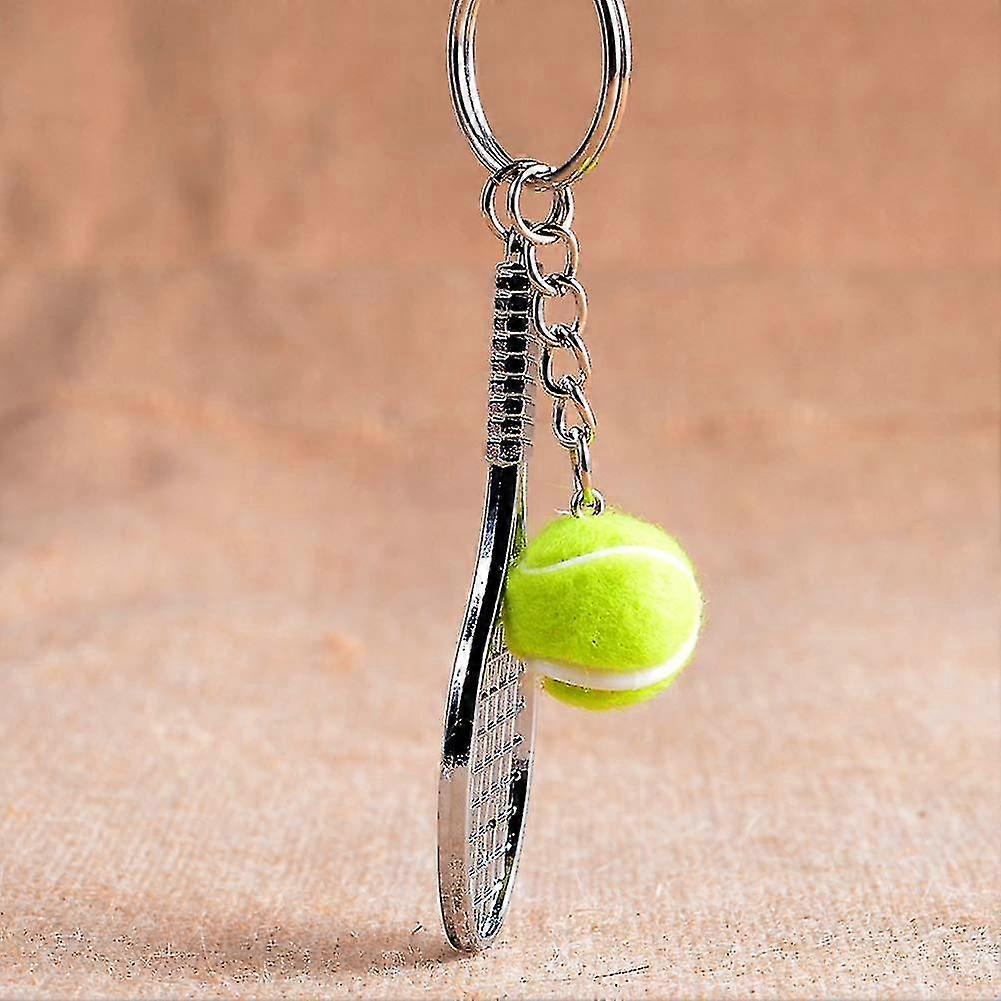 Key Ring Metal Tennis Racket Key Ring Tennis Ball 2 Pieces | Fruugo UK