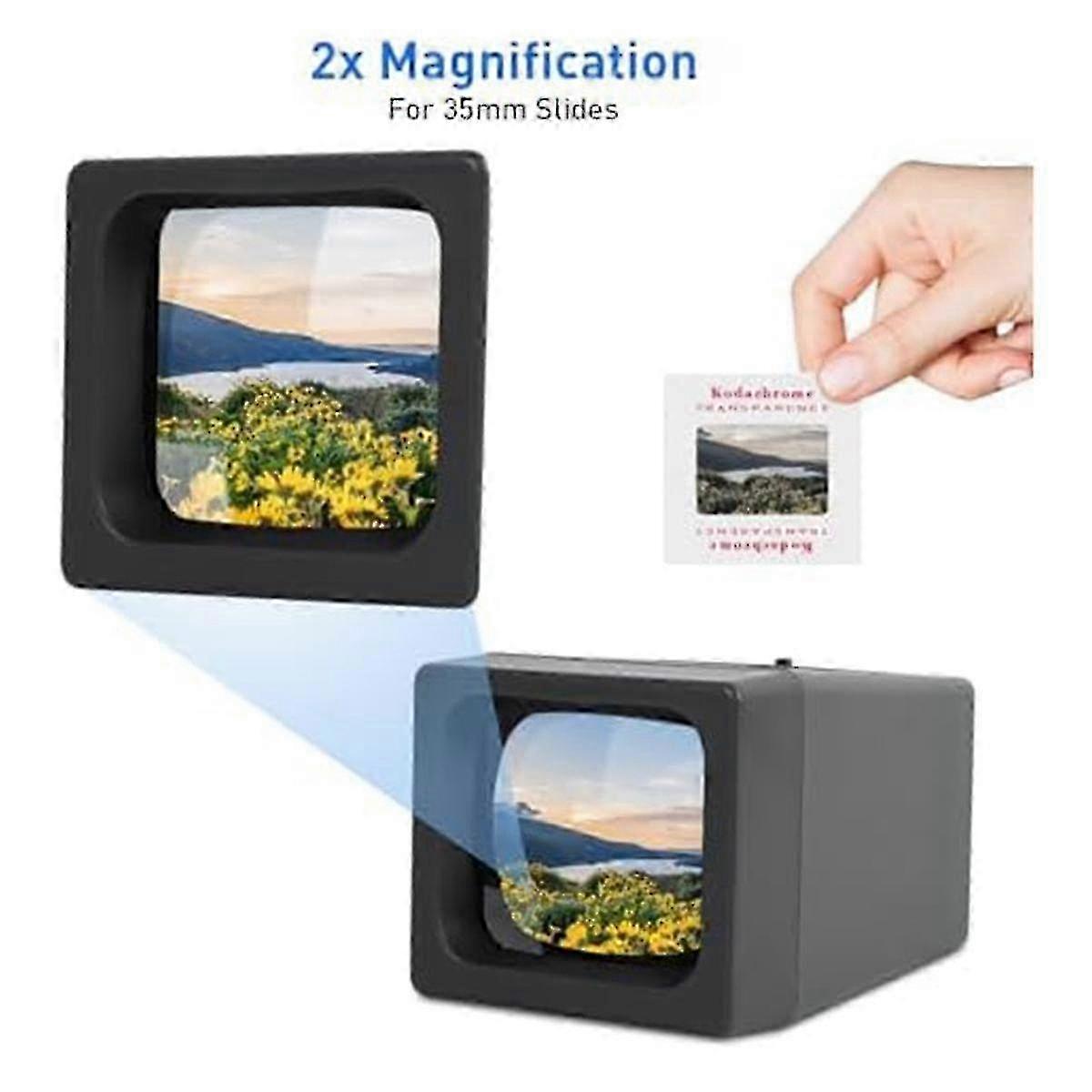 35mm Slide and Film Viewer, Negative Viewer, Desktop LED Lighted ...