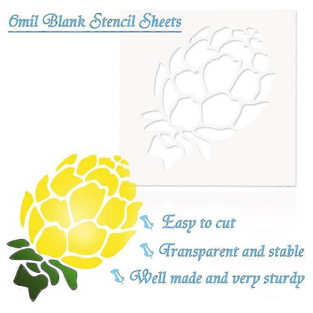 20pcs Clear Mylar Stencil Sheets 12 Inch Blank Stencil Material Sheets ...