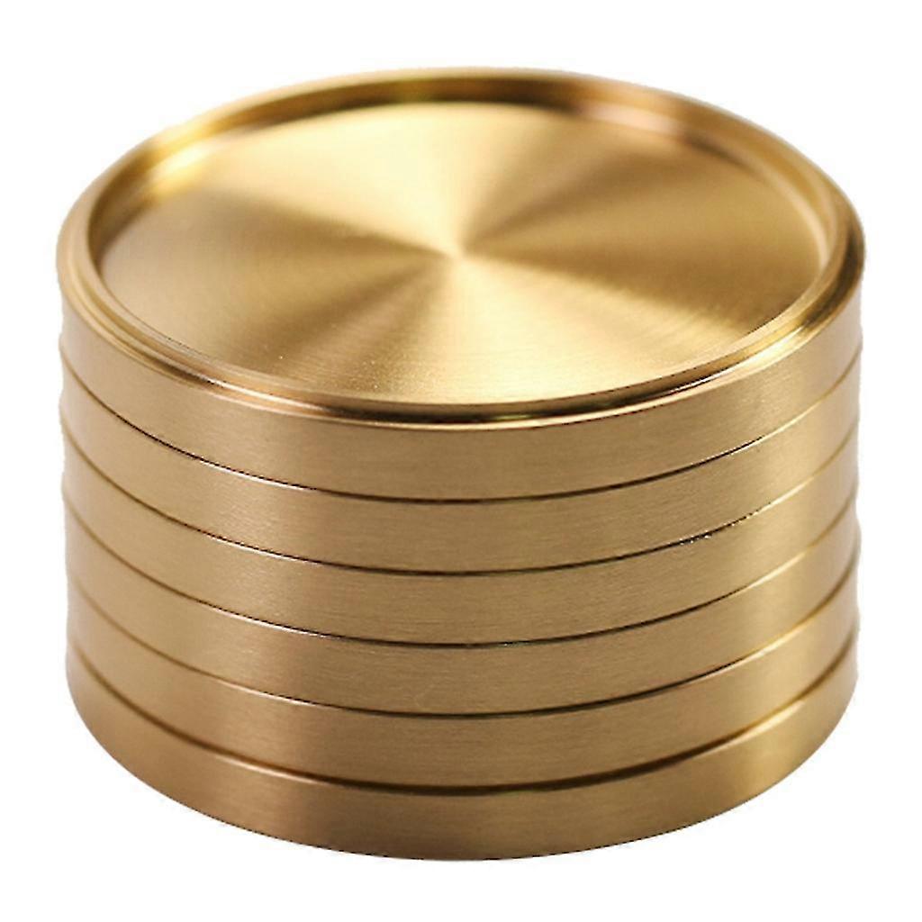 Round Coasters Copper Coaster Brass Coaster Cup Mats Heat Resistant Cup ...