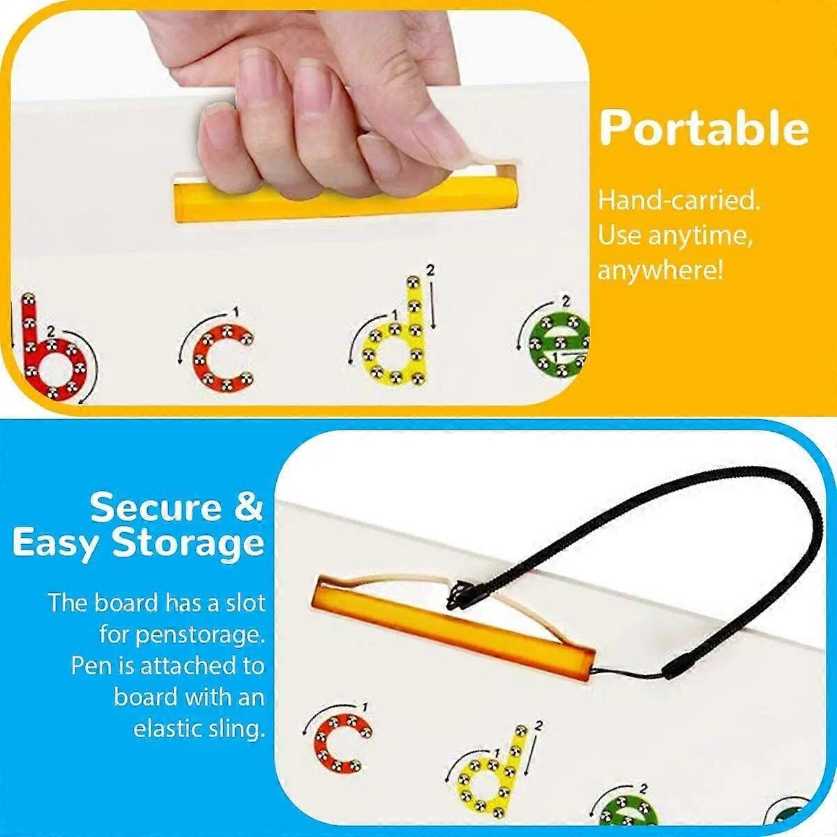 Double Sided Magnetic Letter Board 2in1 Alphabet Magnets Tracing Board ...