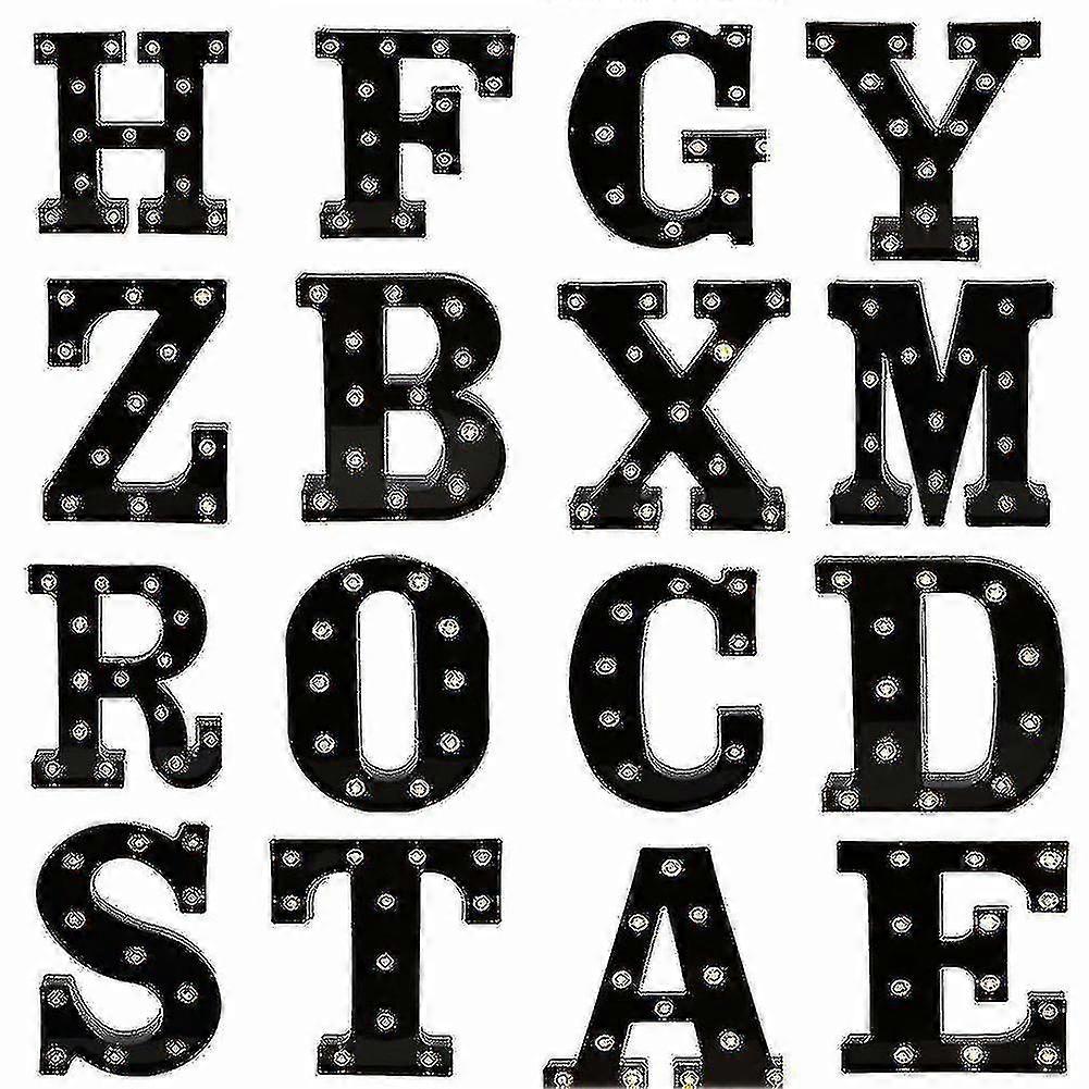 Newly Design Led Letters Lights 26 Alphabet Black Decorative Marquee ...