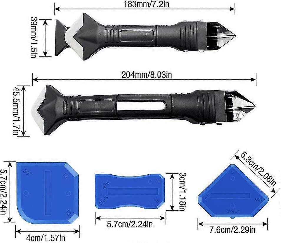 32 Pieces 3 In 1 Caulking Tool Kit Silicone Caulking Tool Kit Sealer ...