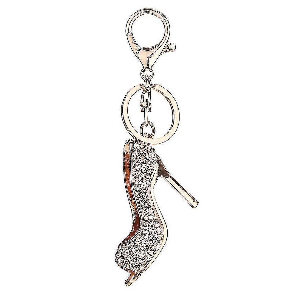 Fashion Crystal High Heel Rhinestone Keychain Shoe Charm Handbag Car ...