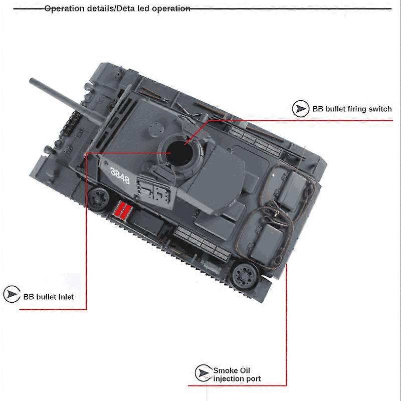 1/16 RC Tank 3848 with Launch Recoil Remote Control Metal Tank ...