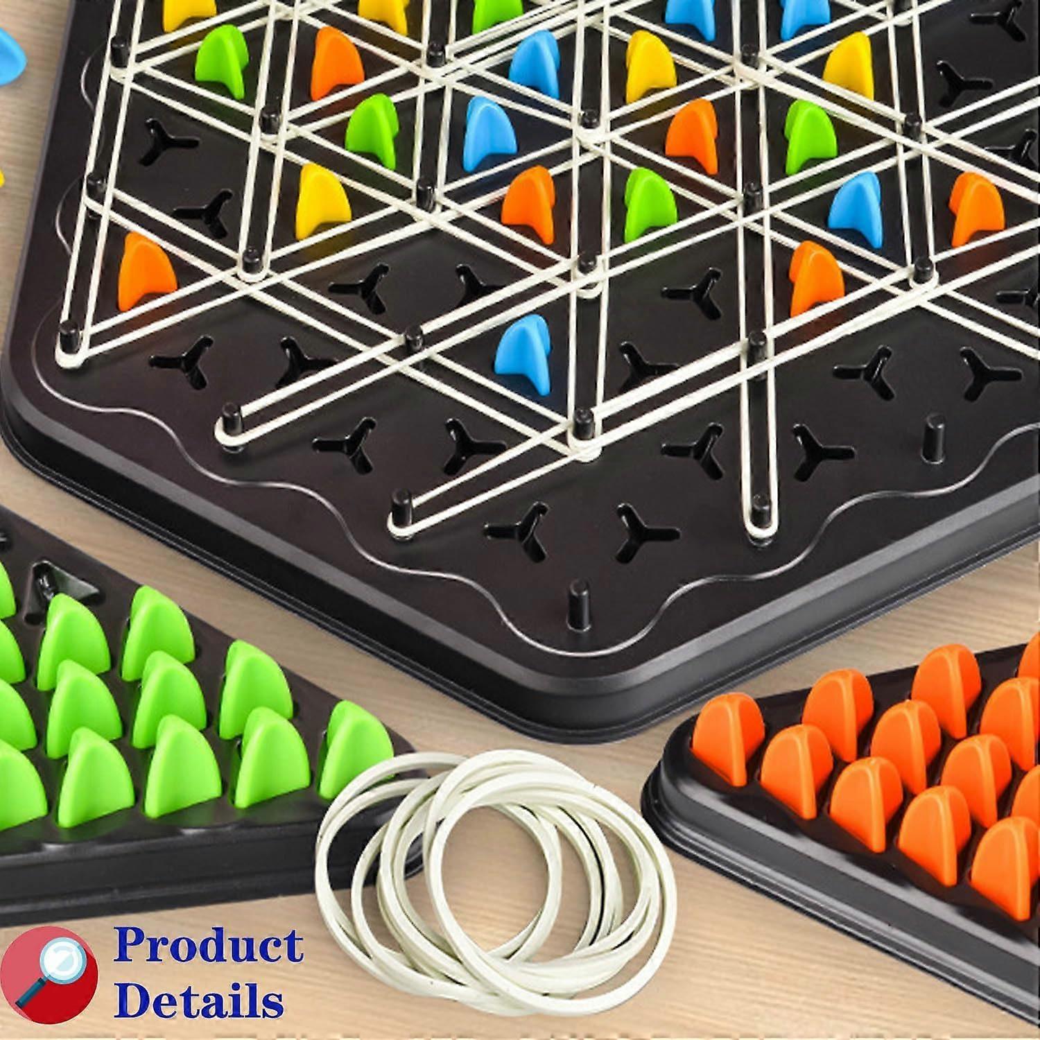 Chain Triangle Chess Game, Triggle Rubber Band Game, 2 to 4 Players for ...
