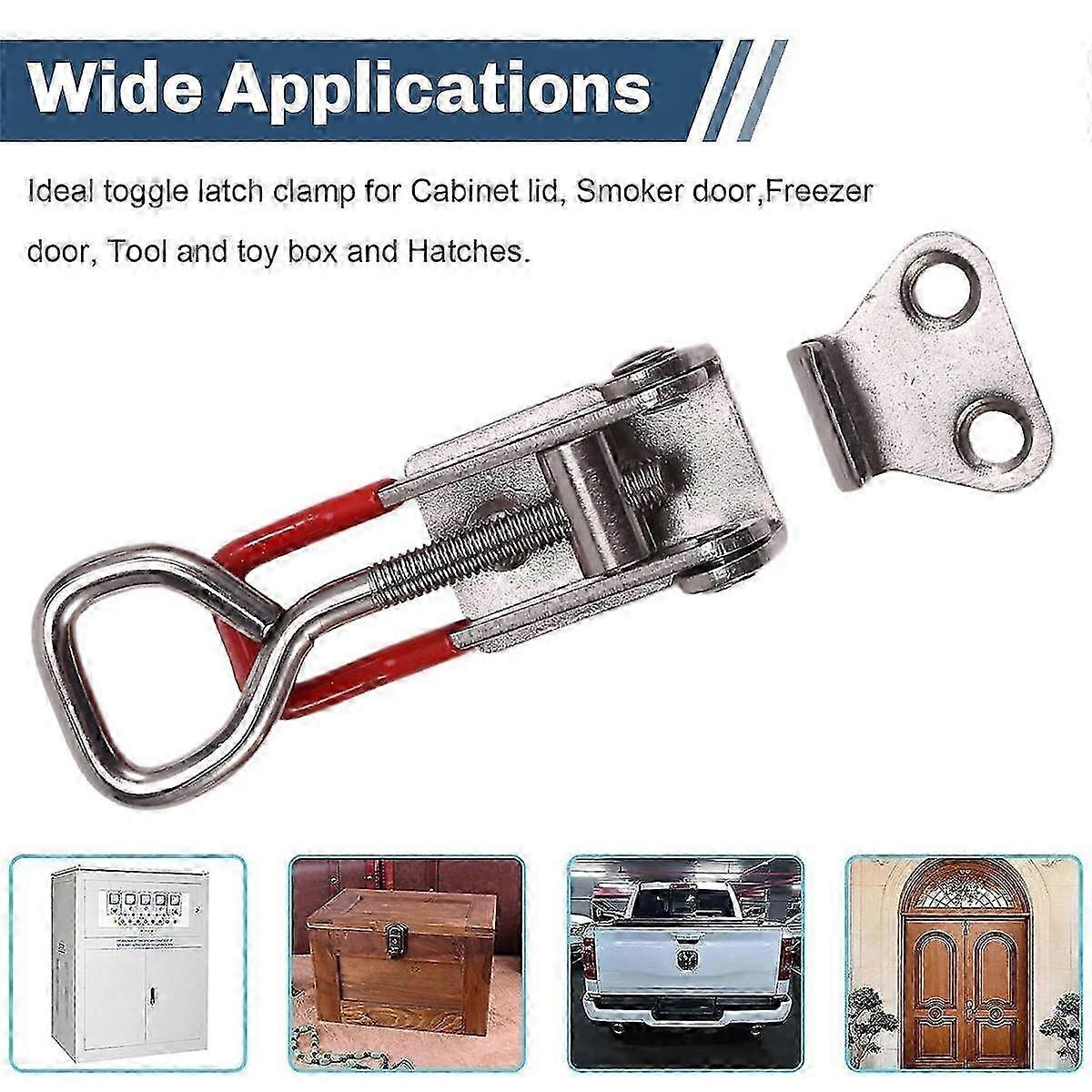 4PCS Adjustable Toolbox Case Metal Toggle Latch Catch Clasp Quick ...