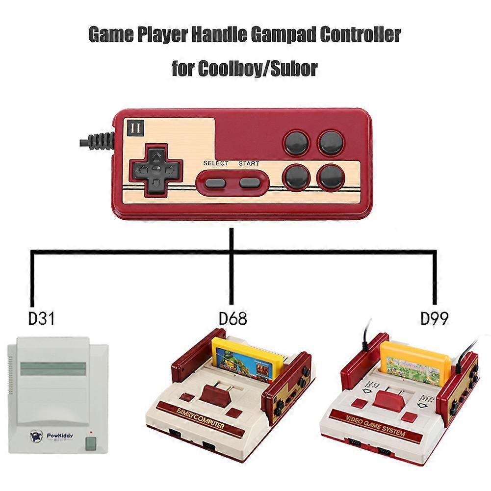 8 Bit 9Pin Gamepad Wired Game Handle Controller Gaming Joystick for ...