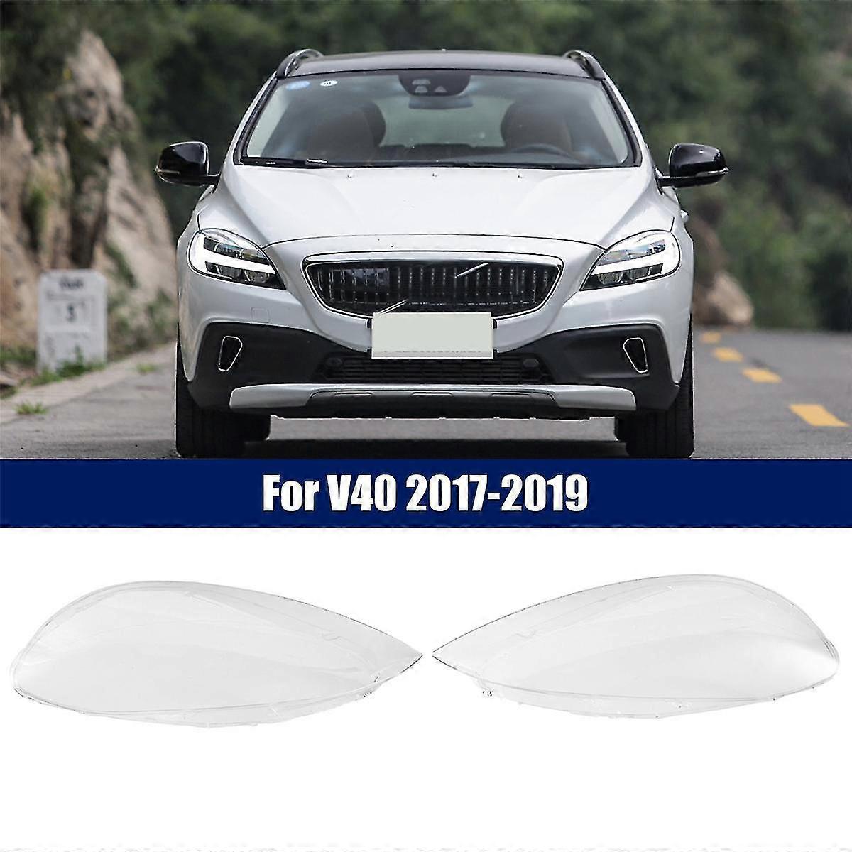 For V40 2017-2019 Car Transparent Lampshade Head Light Lamp Cover Glasses Lamp Shade Headlight ...