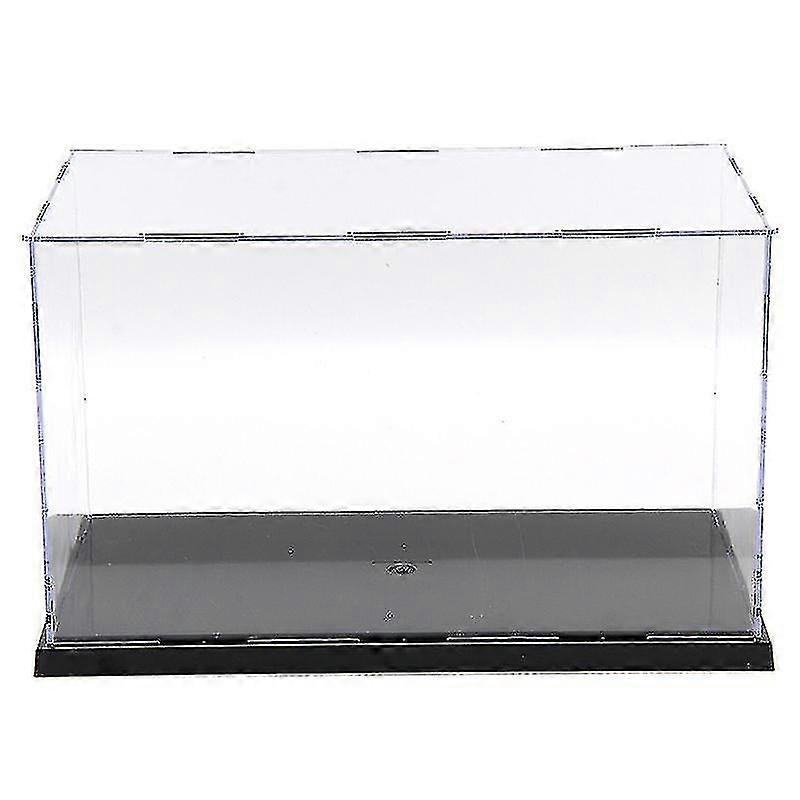 30cm Perspex Acrylic Display Case H Box Plastic Base Dustproof Figure ...