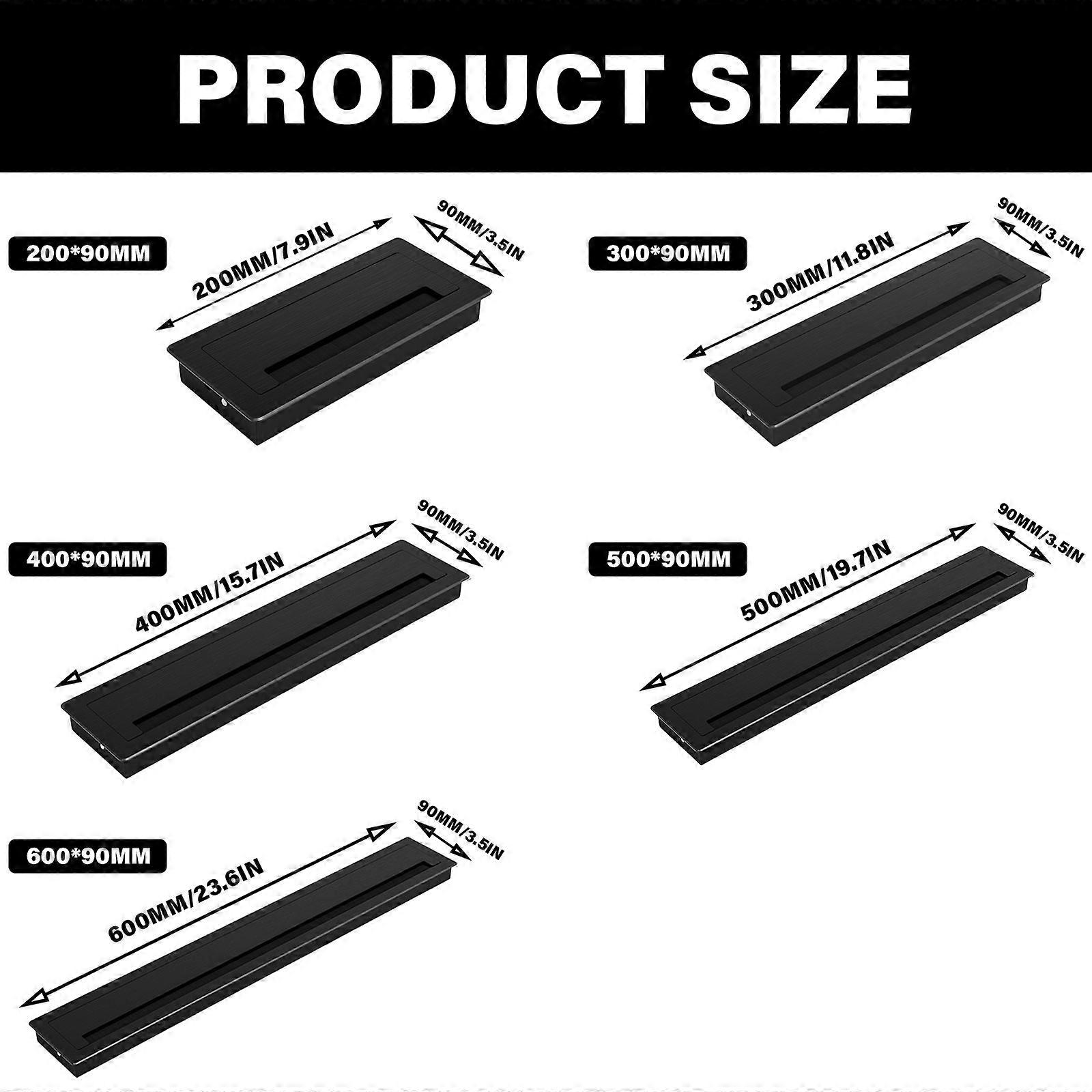 Aluminum Cable Pass Through Grommet Brush Lined Cord Holes Desk Cable ...